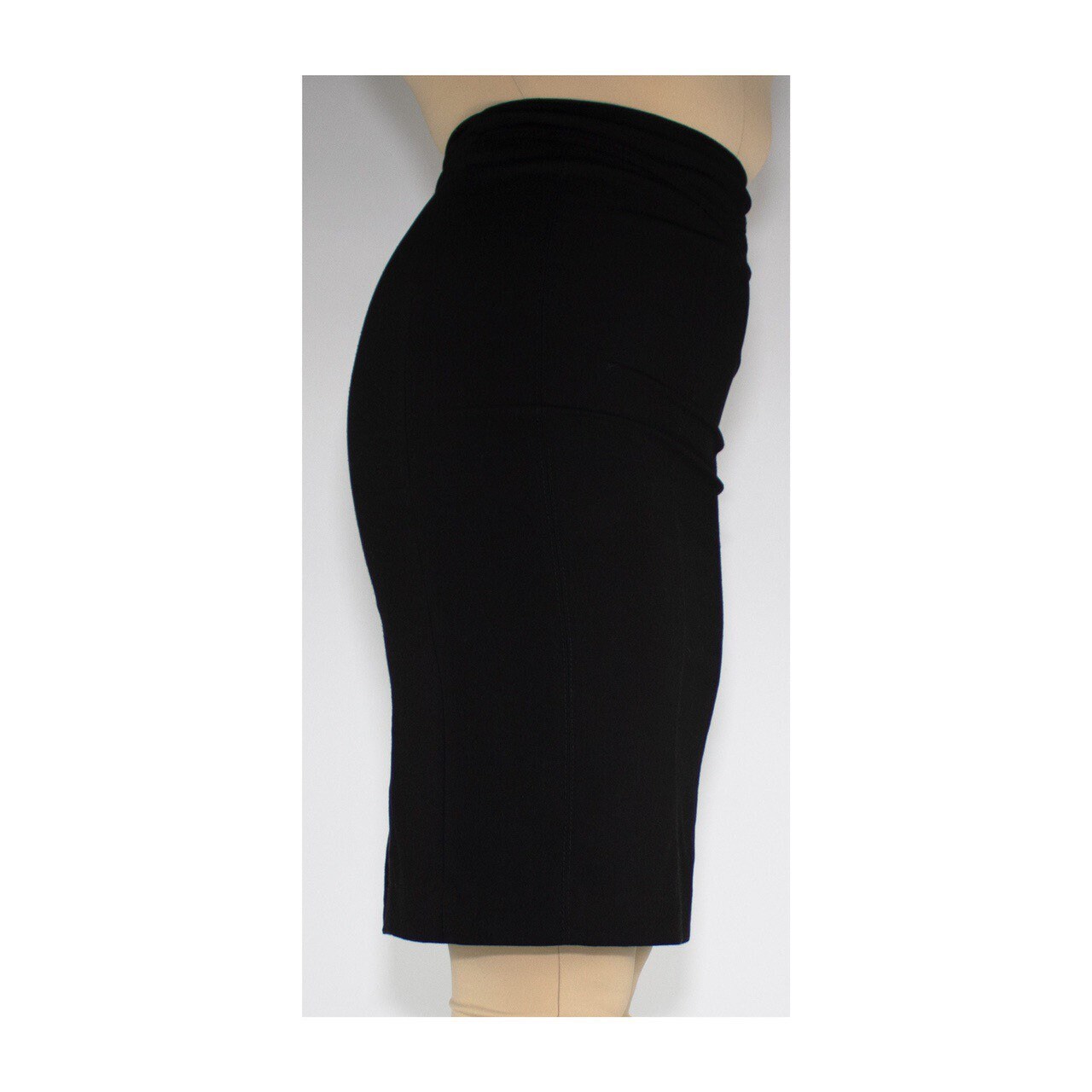 Black MNG Mango Pencil Skirt Western Pinup Style With Back Slit Size ...