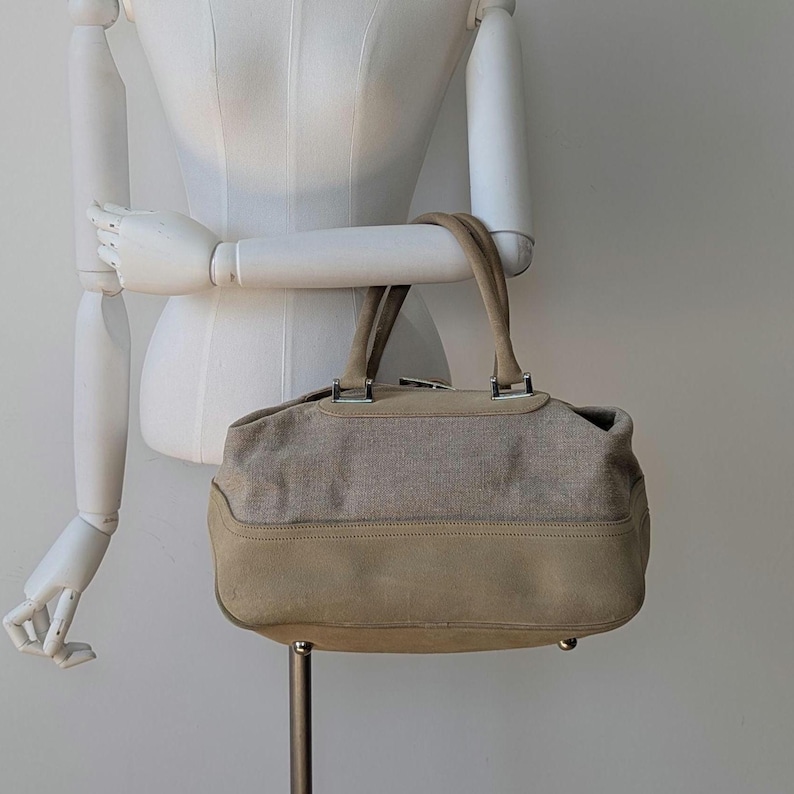Y2K Baguette Bag: Sissi Rossi Rose Roux Canvas & Leather Handbag - Etsy