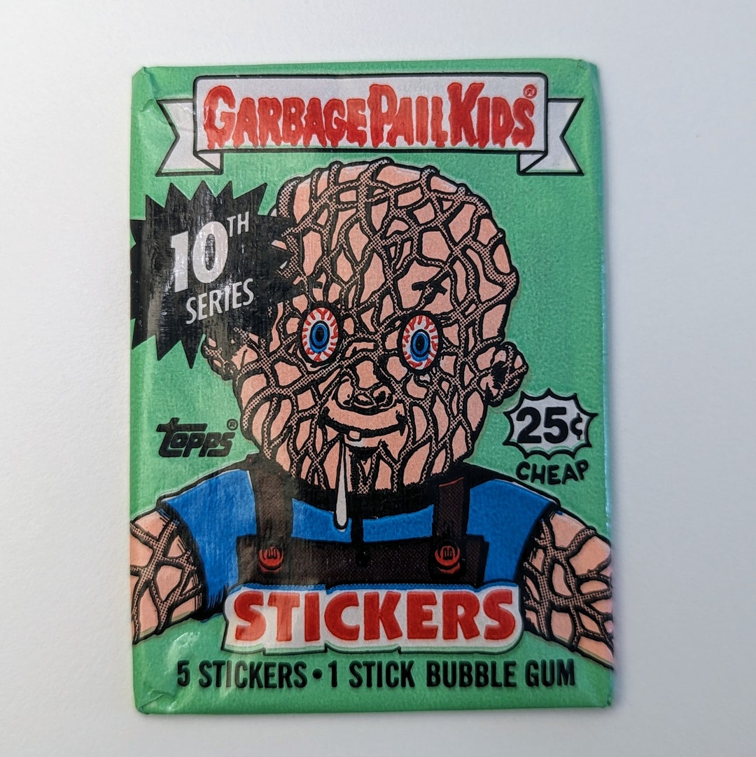 3 Packs of Garbage Pail Kids Tenth Series Sticker Pack - Topps 1987 - Etsy