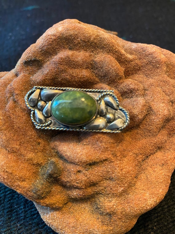 Lovely Green Stone Puffy Pin - Etsy