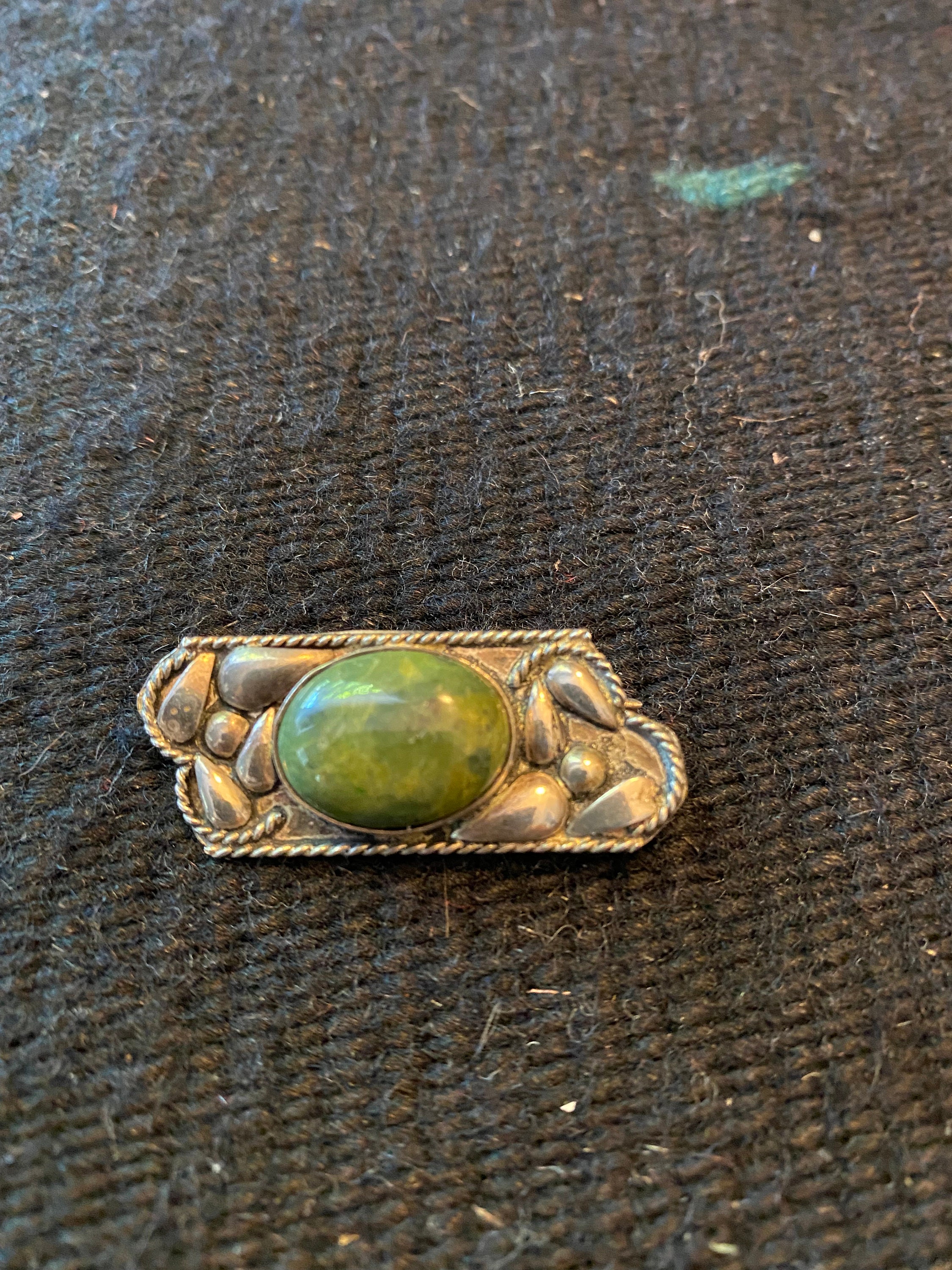 Lovely Green Stone Puffy Pin - Etsy