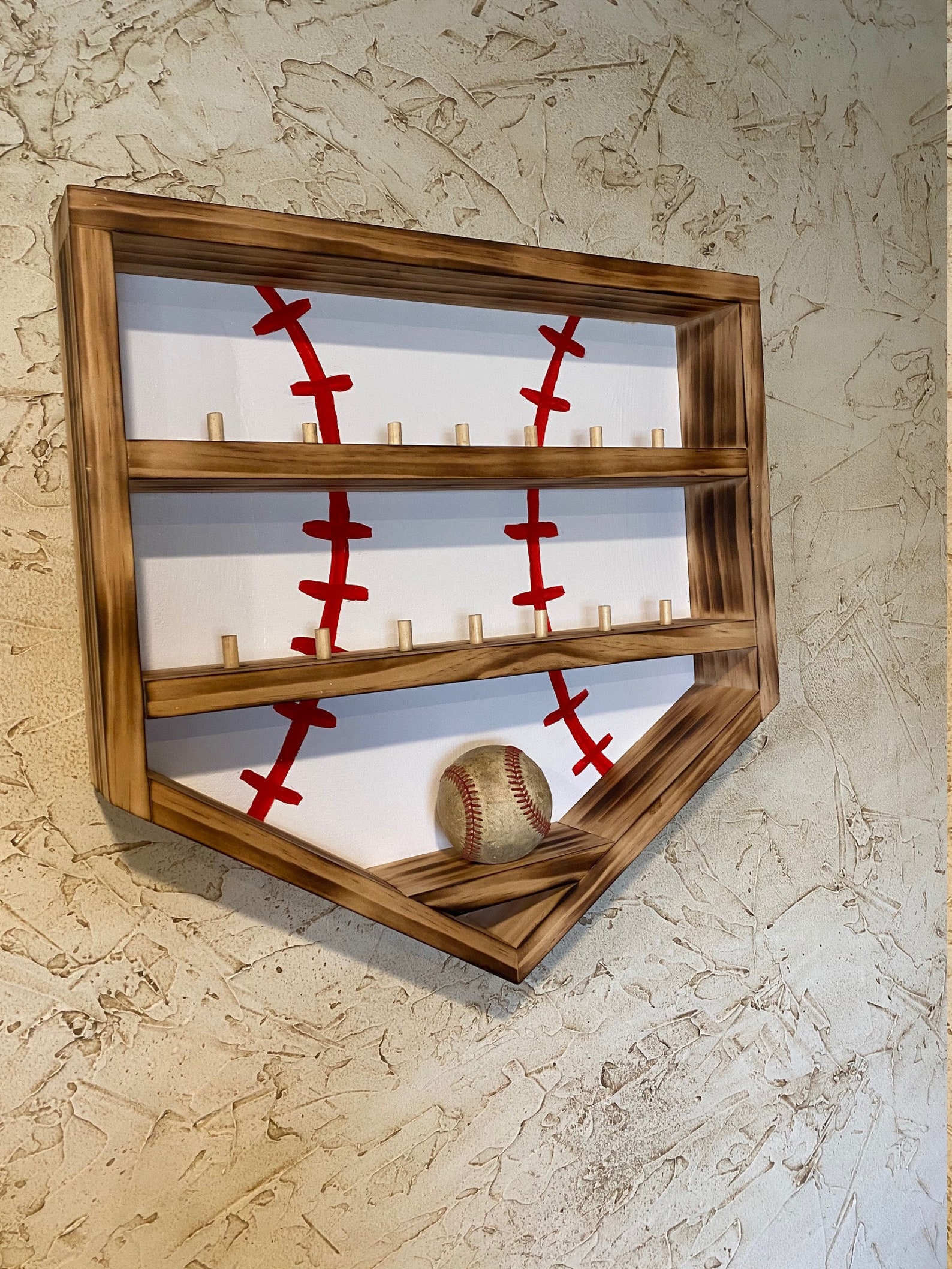 Home Plate Baseball Ring Display - Etsy