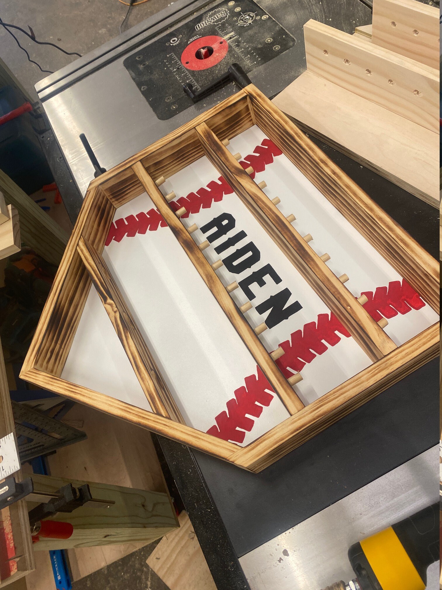 Home Plate Baseball Ring Display - Etsy