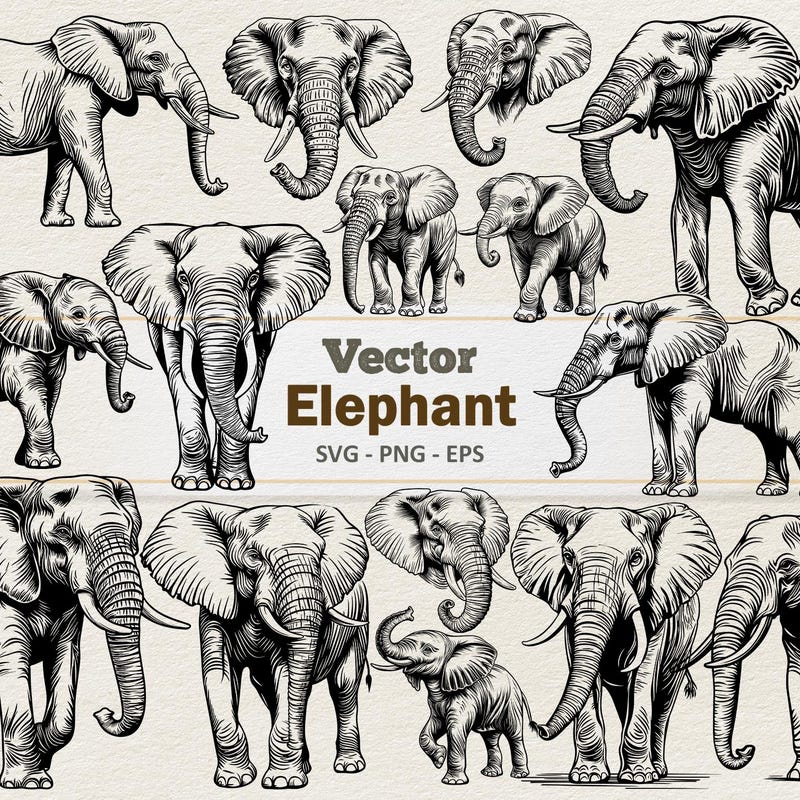 Elephant Prints - Etsy