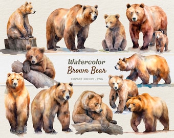 KPM Brown Bear and Friends Digital Blackline Stamps - Etsy