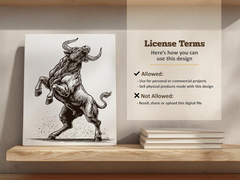 Bull Vector Illustration SVG – Charging Bull Line Art PNG - Laser ...