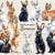 Watercolor Bunnies Clipart Digital Illustration Bunny Rabbit PNG ...