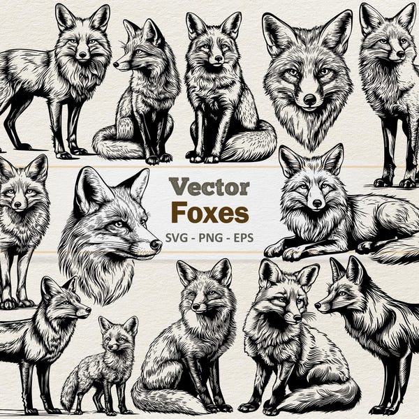 Fox Clip Art - Etsy