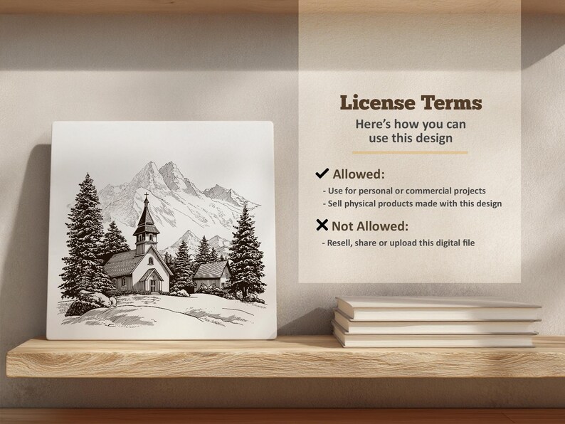 Church Vector Illustration SVG – Mountain Chapel Line Art PNG - Laser ...