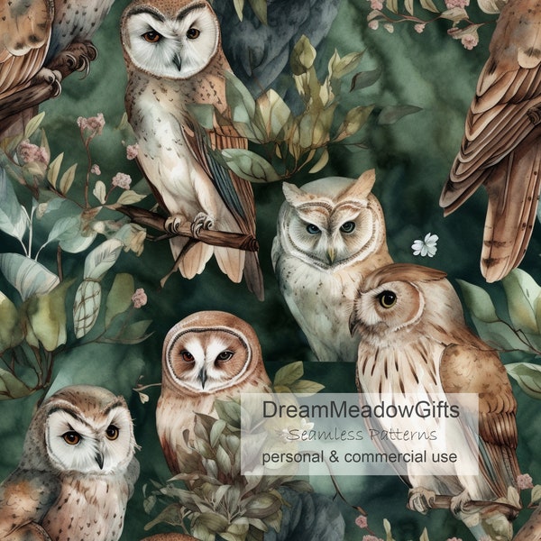 Watercolor Owl - Etsy