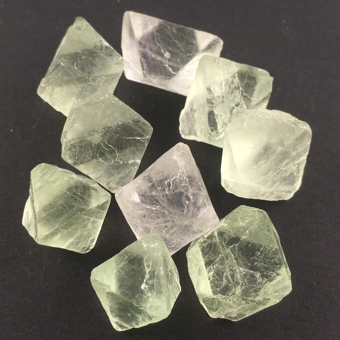 Rough Octahedron Fluorite Double PYRAMID Quartz Chakra Crystal Healing ...