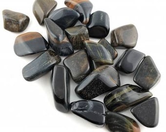 Mineral Falcon Eye Tumbled Stone Crystal Healing Chakra Reiki | Etsy