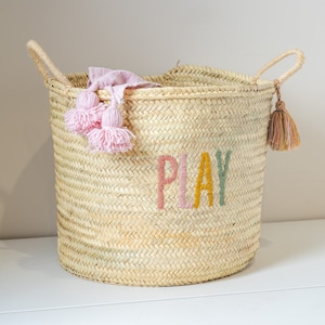 Play Basket | Pink Storage Baskets | Kids Basket |toys Basket | Palm ...
