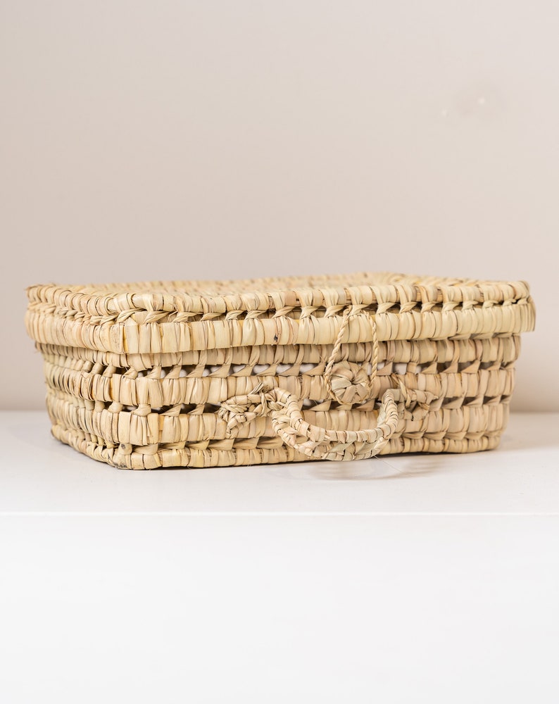 Palm Leaf Suitcase Baby Suitcase Natural Storage Basket Christmas Gift ...