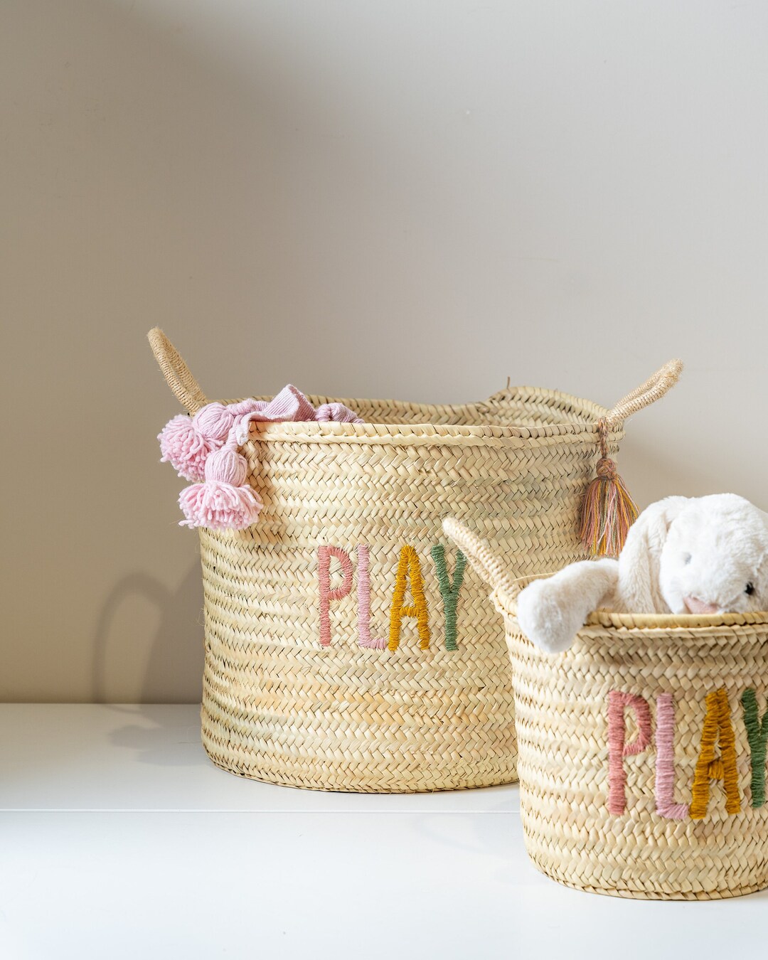 Play Basket | Pink Storage Baskets | Kids Basket |toys Basket | Palm ...