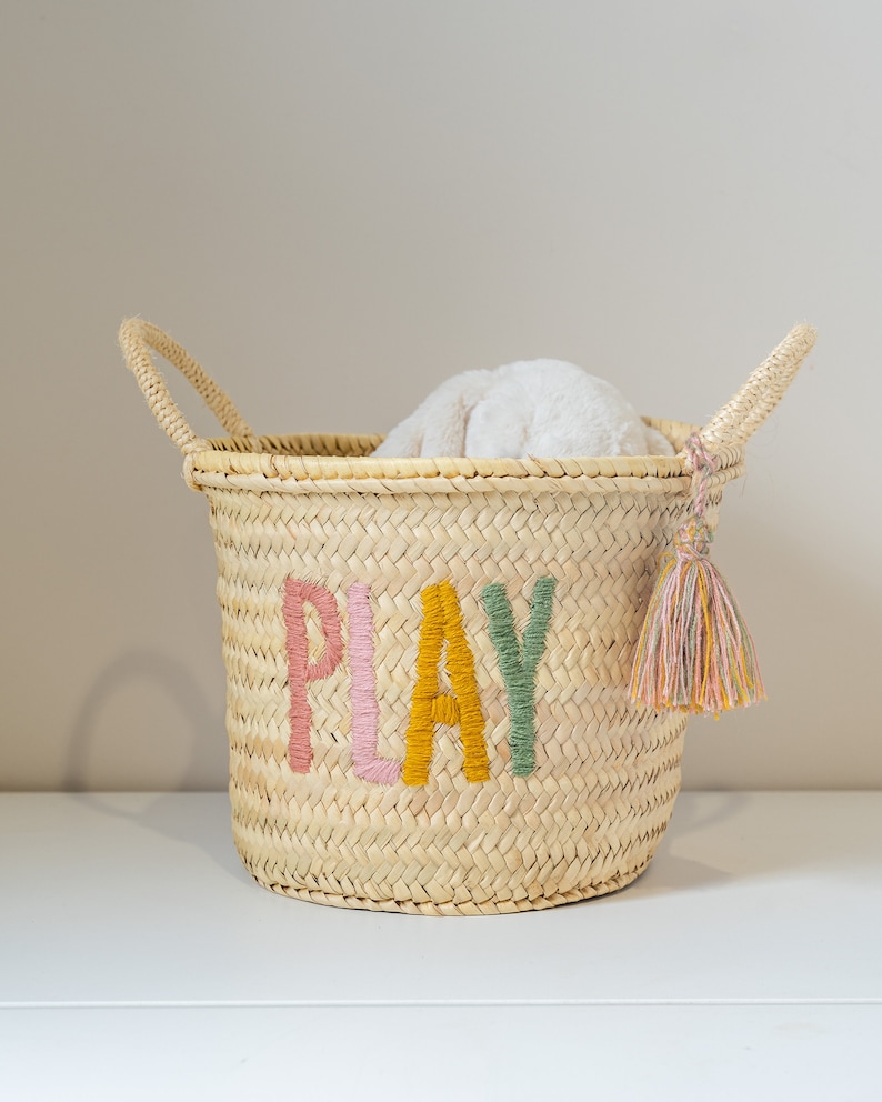 Play Basket Pink Storage Baskets Kids Basket toys Basket - Etsy