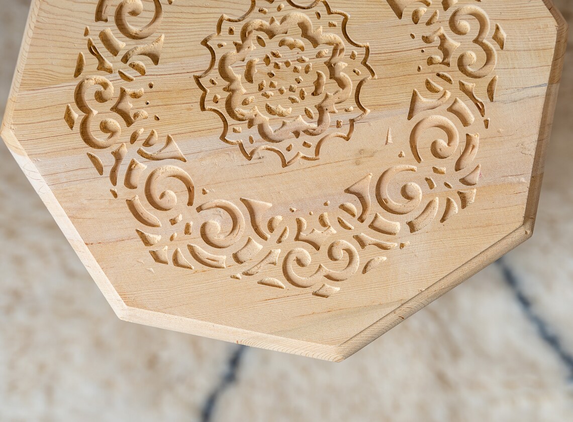 Moroccan Wood Table Wood Side Tables Handmade Wood Table - Etsy