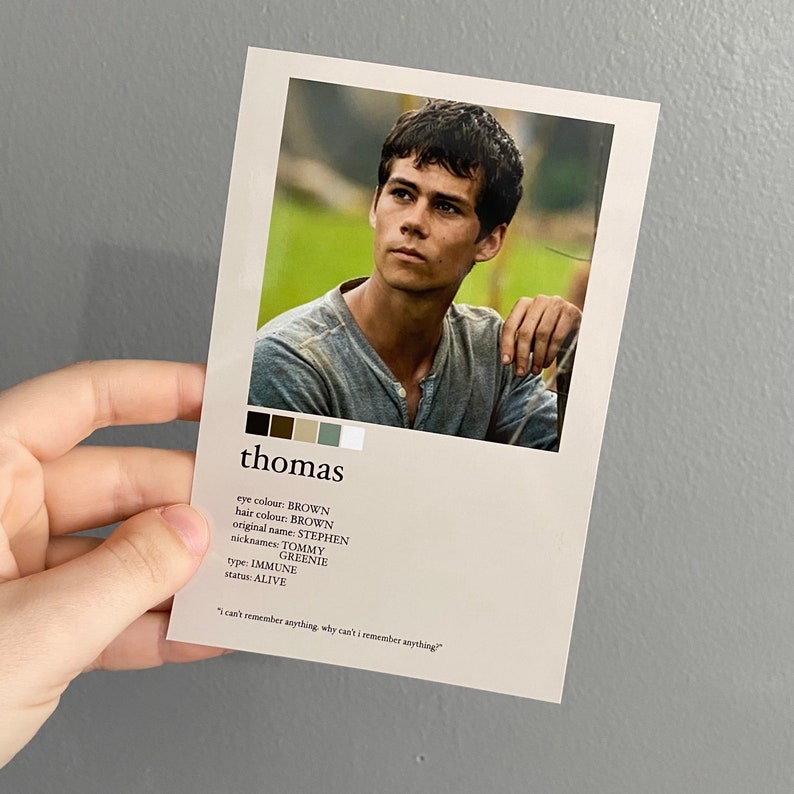 Maze Runner Character Cards - Etsy