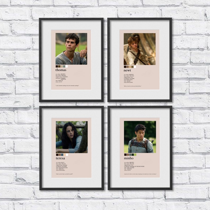 Maze Runner Character Cards - Etsy