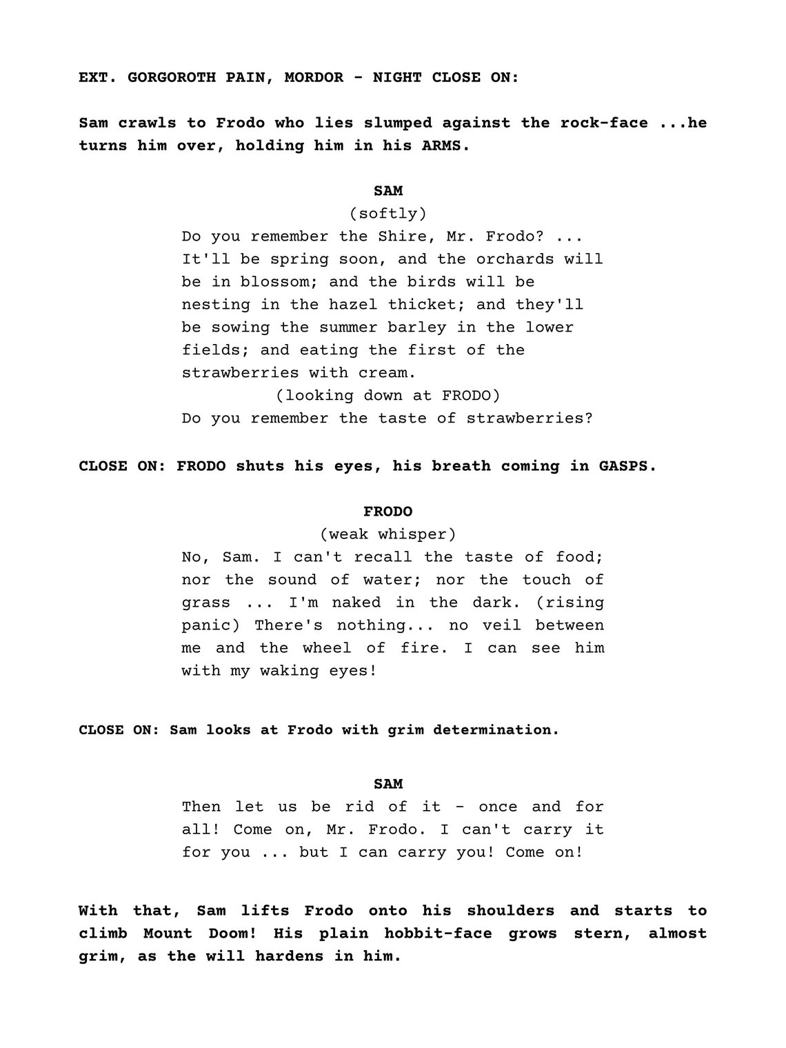 Lord of the Rings Return of the King Screenplay Poster Digital Print ...