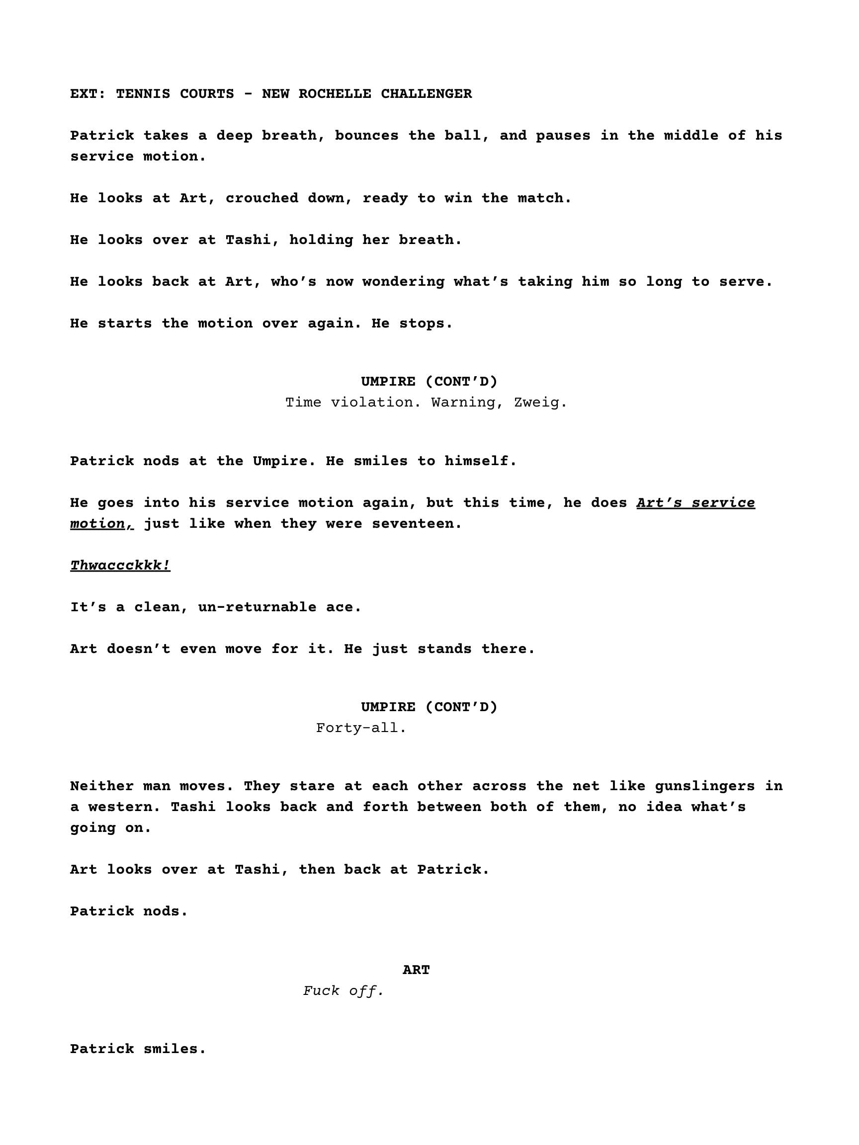 Challengers Film Script Digital Print |final Match Scene Movie Poster | Zendaya Mike Faist ...