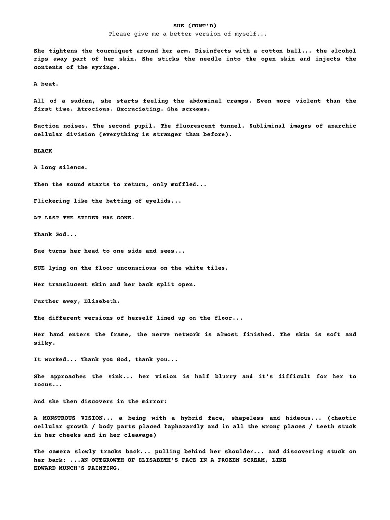 The Substance Film Script Digital Print | Rules Scene Movie Poster ...