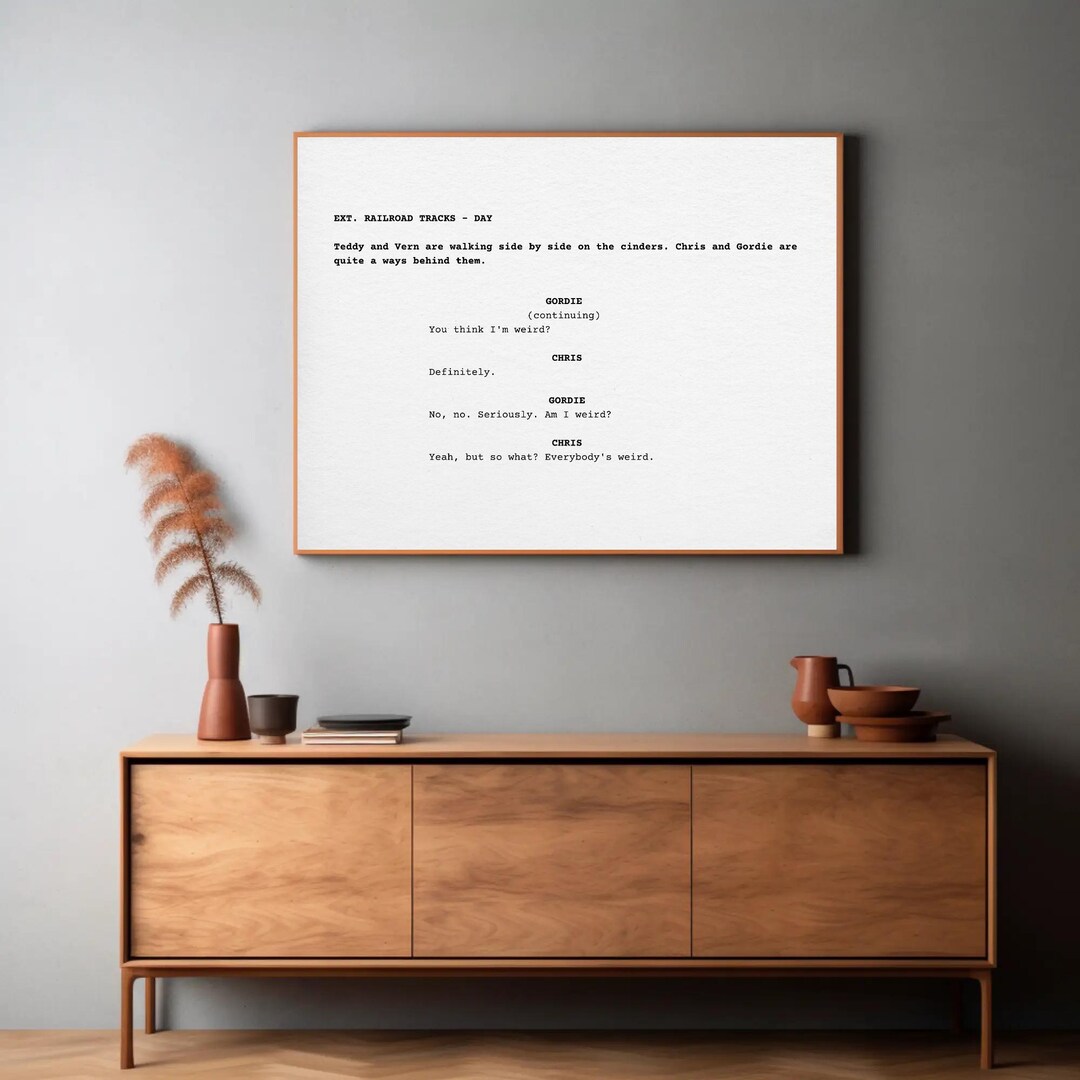 Stand by Me Script Digital Print | Stephen King Scene Movie Poster ...