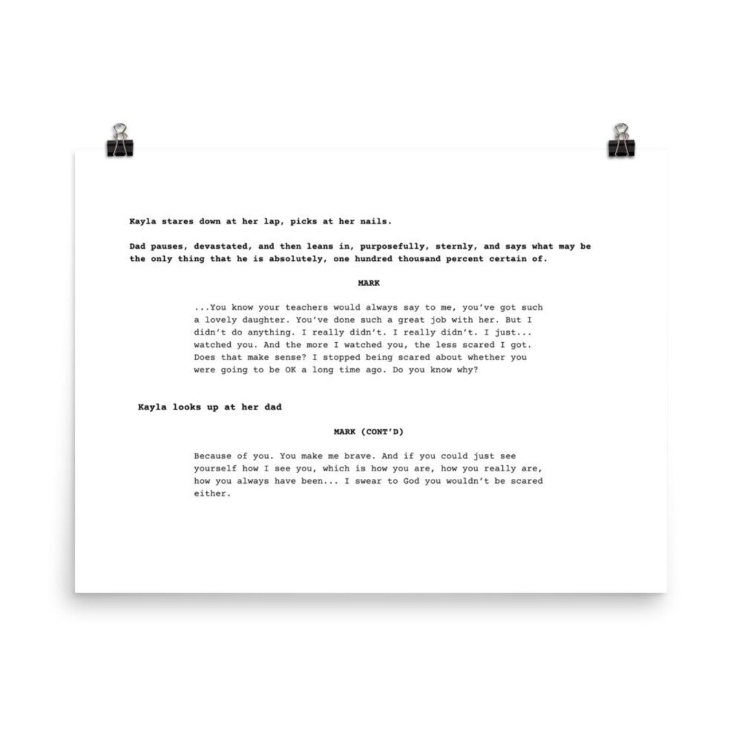 Eighth Grade Film Script Print: Campfire Scene Movie Poster - Etsy