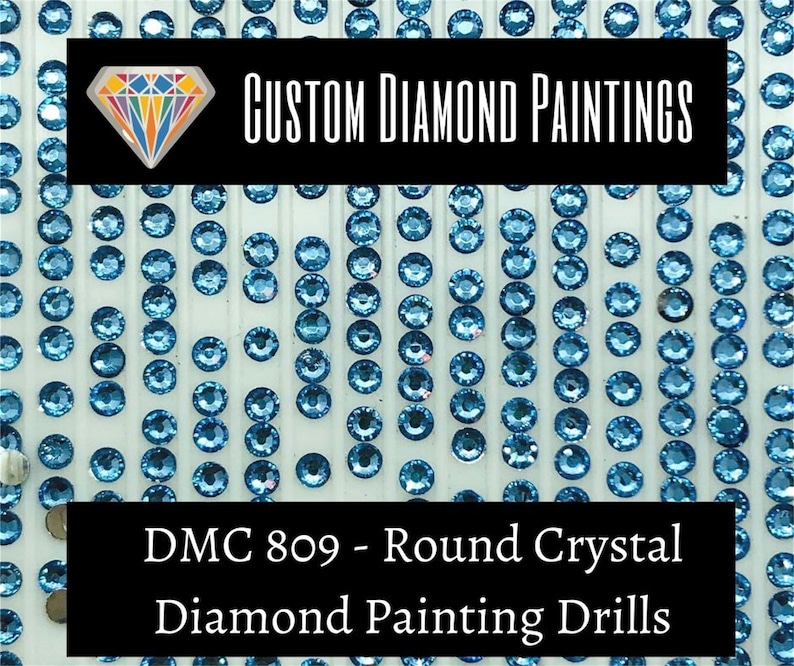 DMC 809 Diamond Painting Round CRYSTAL Drills Beads Delft | Etsy