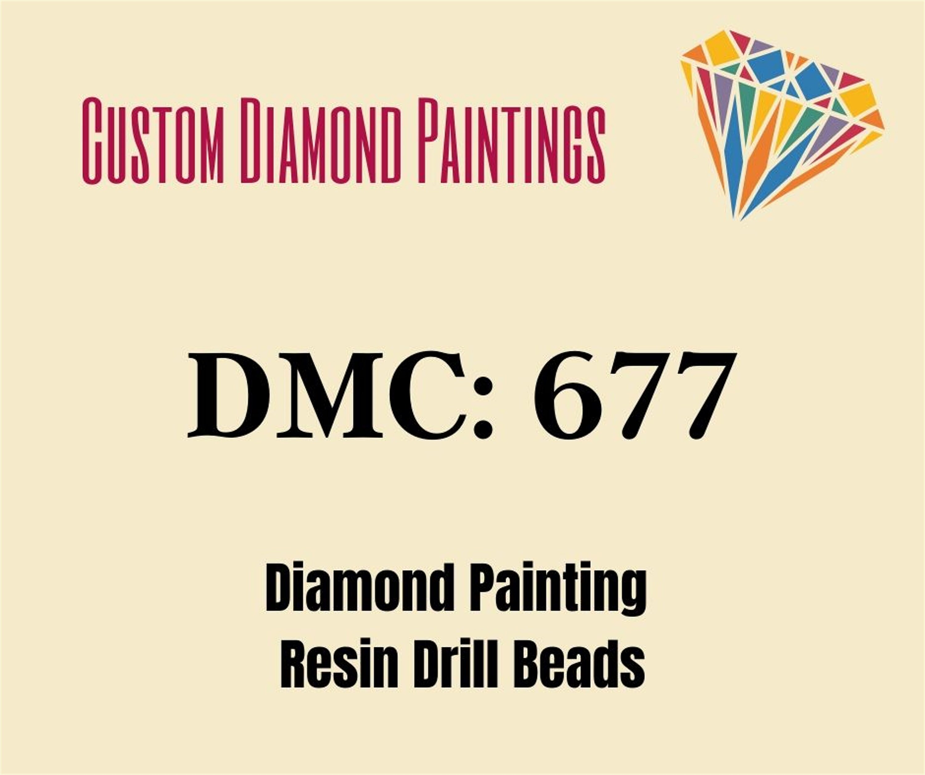 DMC 677 Diamond Painting Resin Drills Beads Very Light Old | Etsy