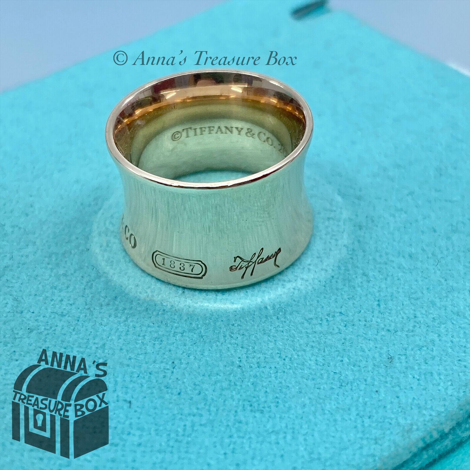 Tiffany Co. Rubedo Metal 1837 Breiter Konkaver Ring Gr. 4 Taschchen Etsy