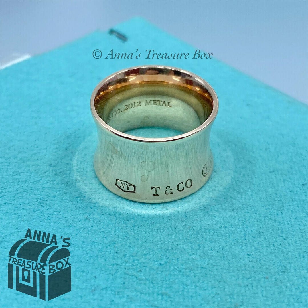 Tiffany & Co. Rubedo Metal 1837 Wide Concave Ring Sz. 4 (pouch) - Etsy