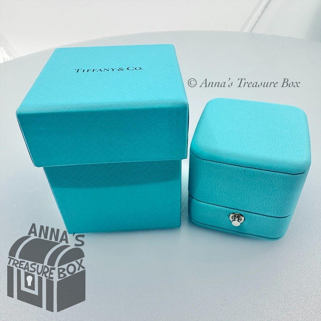 Tiffany & Co. Blue Leather Storage Presentation Empty Ring Box - Etsy