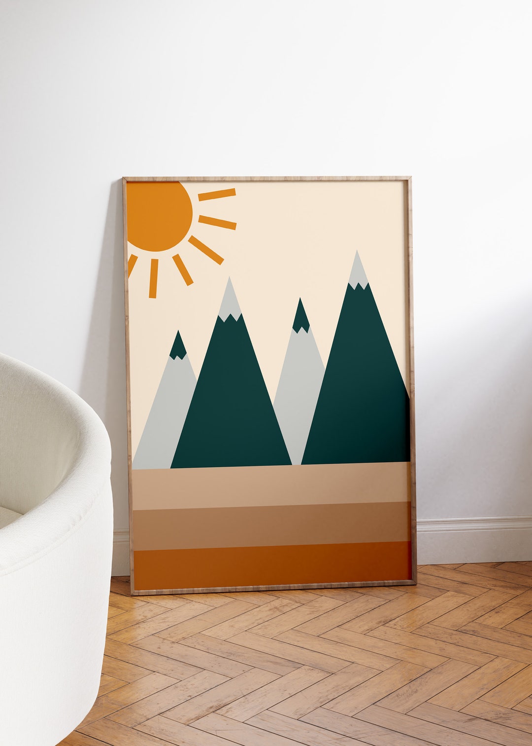 Printable Boho Mountains Wall Art Instant Download for Nursery or Kids ...