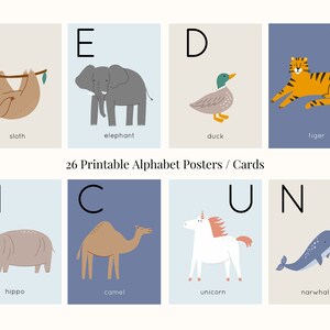 26 X Printable Animal ABC Cards or Print as Posters for Safari Jungle ...