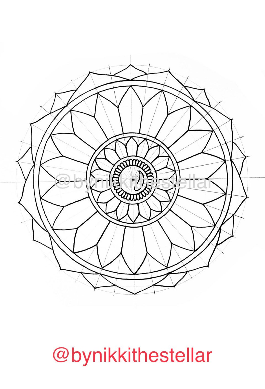 Mandala Template Coloring Page - Etsy