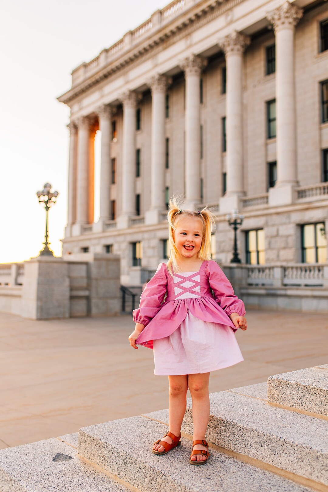 LITTLE GIRLS - Everyday Princess Dress - Pink - 100% Cotton - Etsy