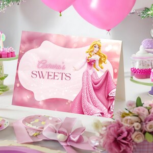 Princess Party Food Label, Princess Party Food Tents, Princesses Place ...