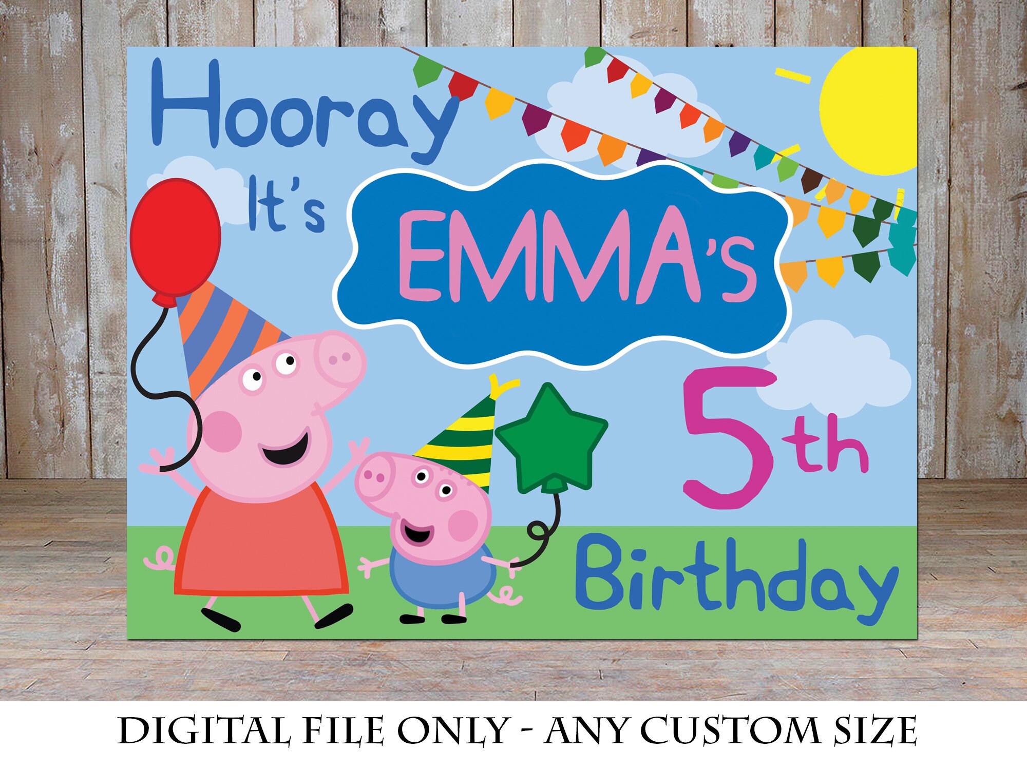 Peppa Pig Backdrop Peppa Pig Welcome Banner Peppa Pig - Etsy Canada