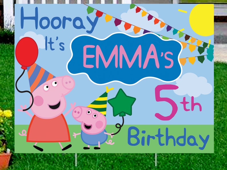 Peppa Pig Backdrop Peppa Pig Welcome Banner Peppa Pig - Etsy Canada