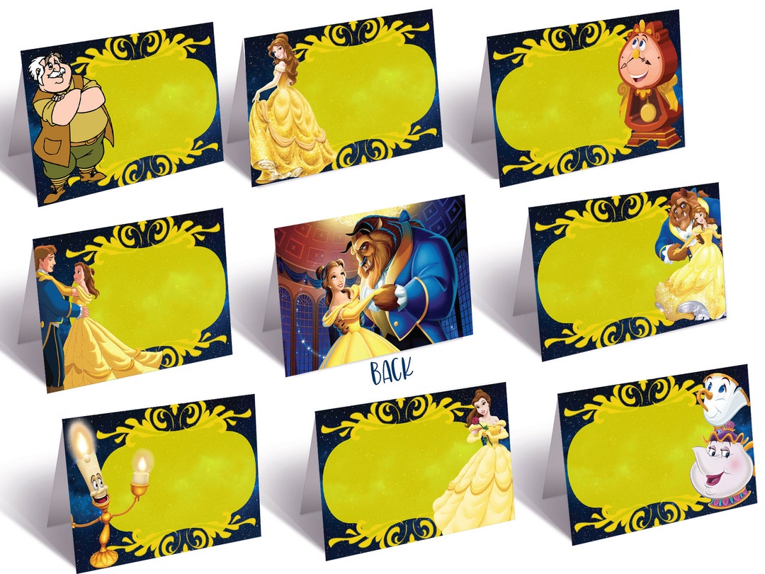 Beauty and the Beast Party Food Label, Instant Download, Beauty and the ...