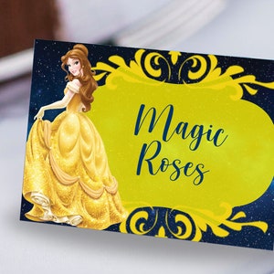 Beauty and the Beast Party Food Label, Instant Download, Beauty and the ...