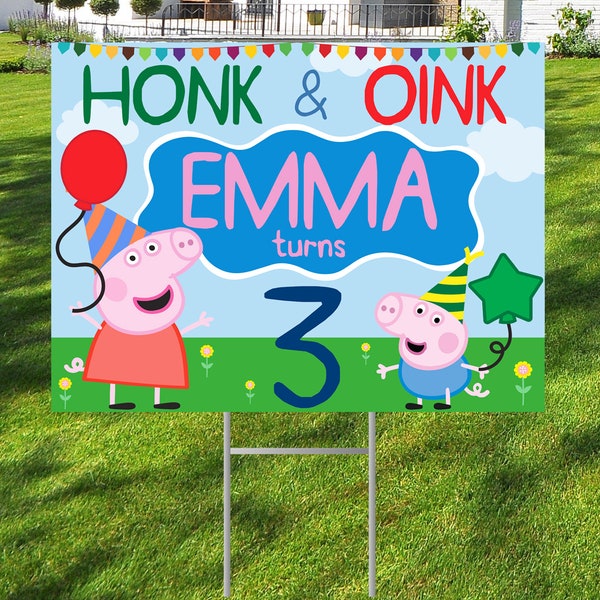 Peppa Pig Backdrop - Etsy