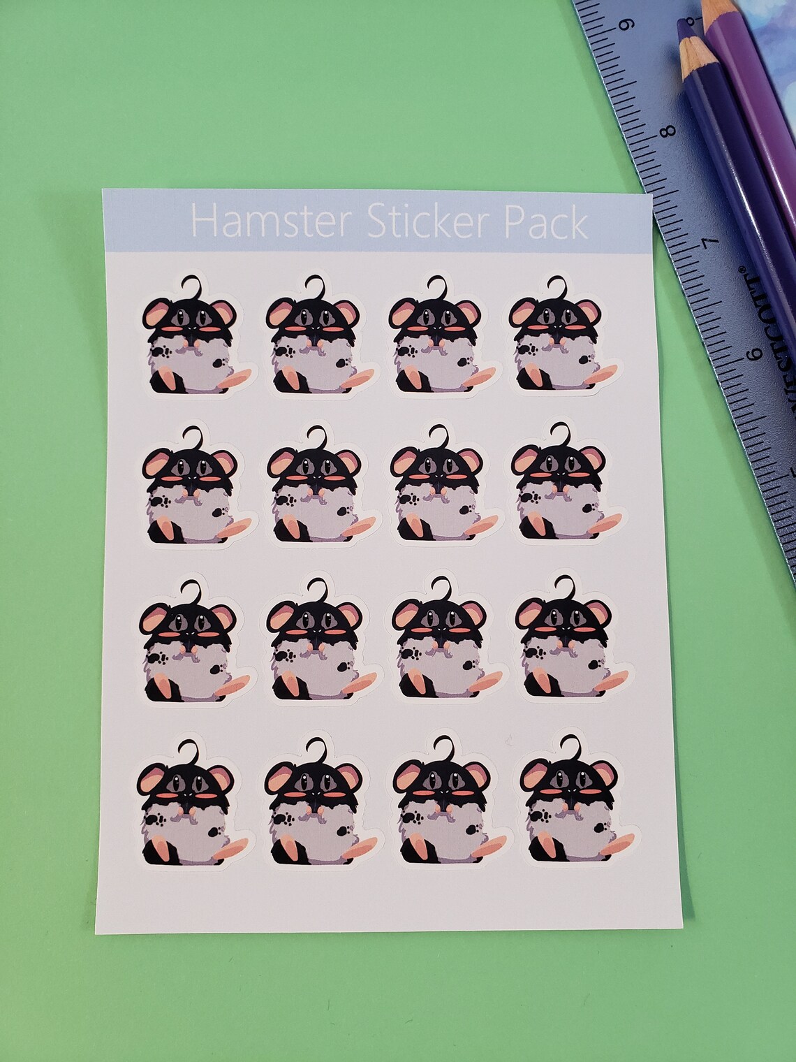 Hamster Animal Sticker Sheet Animal Sticker Small Animal Stickers ...