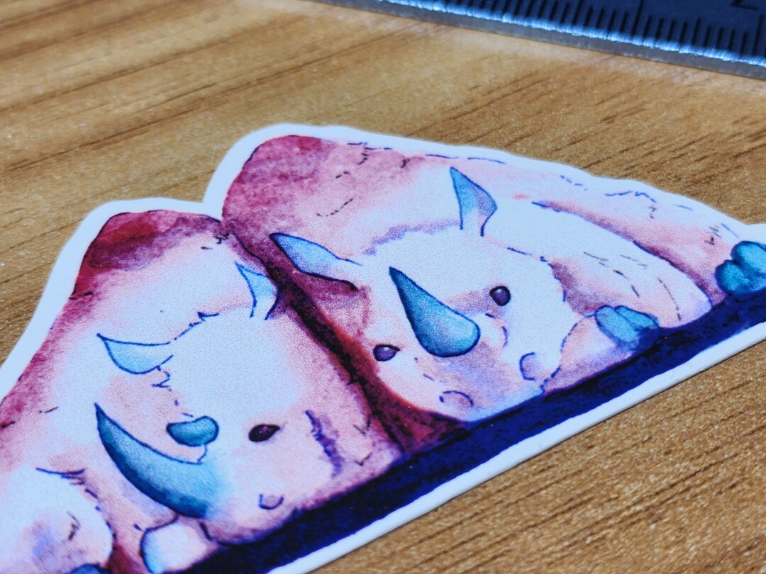 Wholly Rhino Sticker for Animal Lovers - Etsy