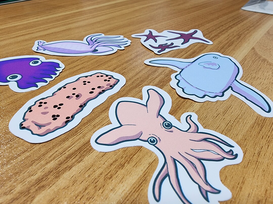 Cute Ocean Life Sticker Pack | Marine Animal Stickers | Digital ...