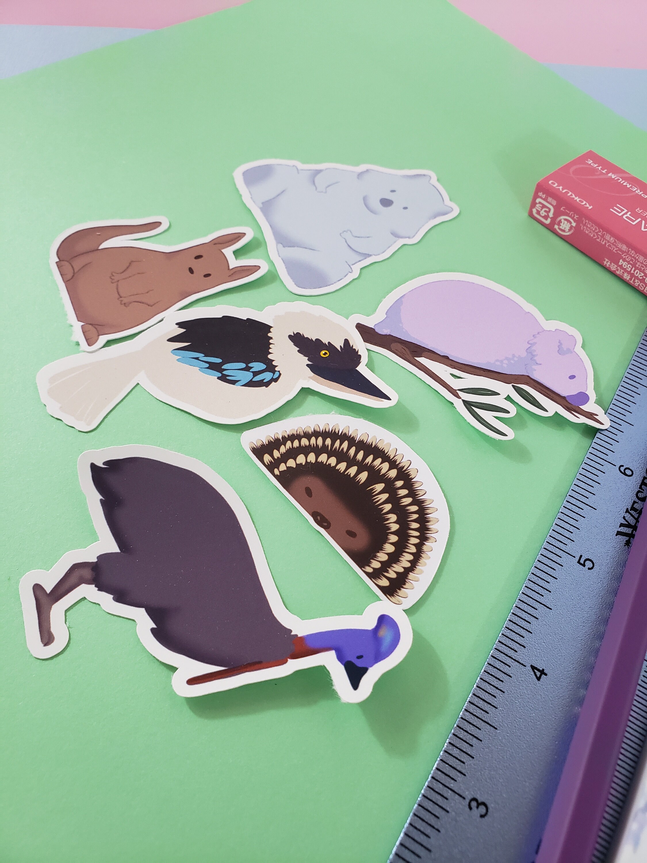 Australian Animal Sticker Pack for Animal Lovers | Digital Illustration ...
