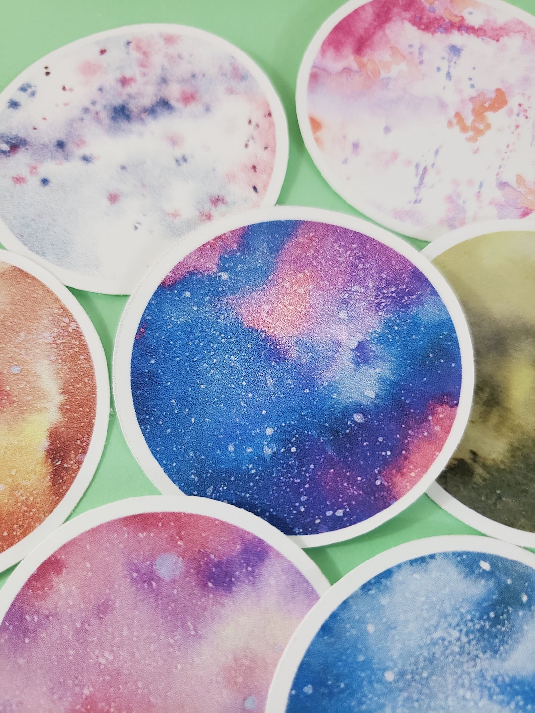 Galaxy Vinyl Sticker | Cosmic Sticker | Colorful Sticker | Watercolor ...