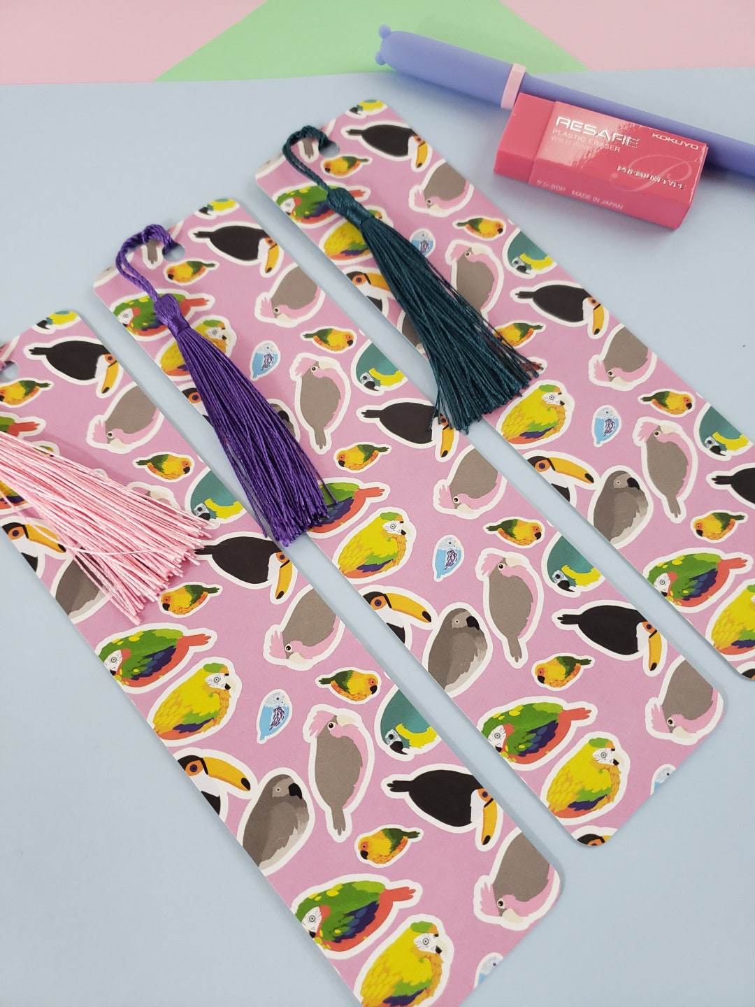 SECONDS | Cartoon Bird Bookmark for Animal Lovers - Etsy