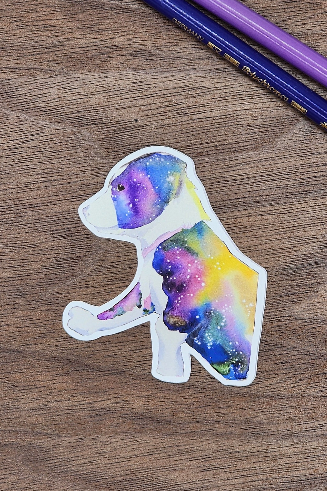 Dog Galaxy Vinyl Sticker | Animal Sticker | Galaxy Animal Sticker ...